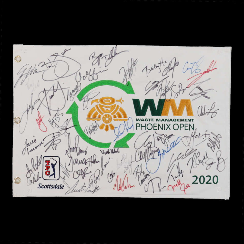 2020 Phoenix Waste Management Open Full-Size Pin Flag Signed by (40 ...