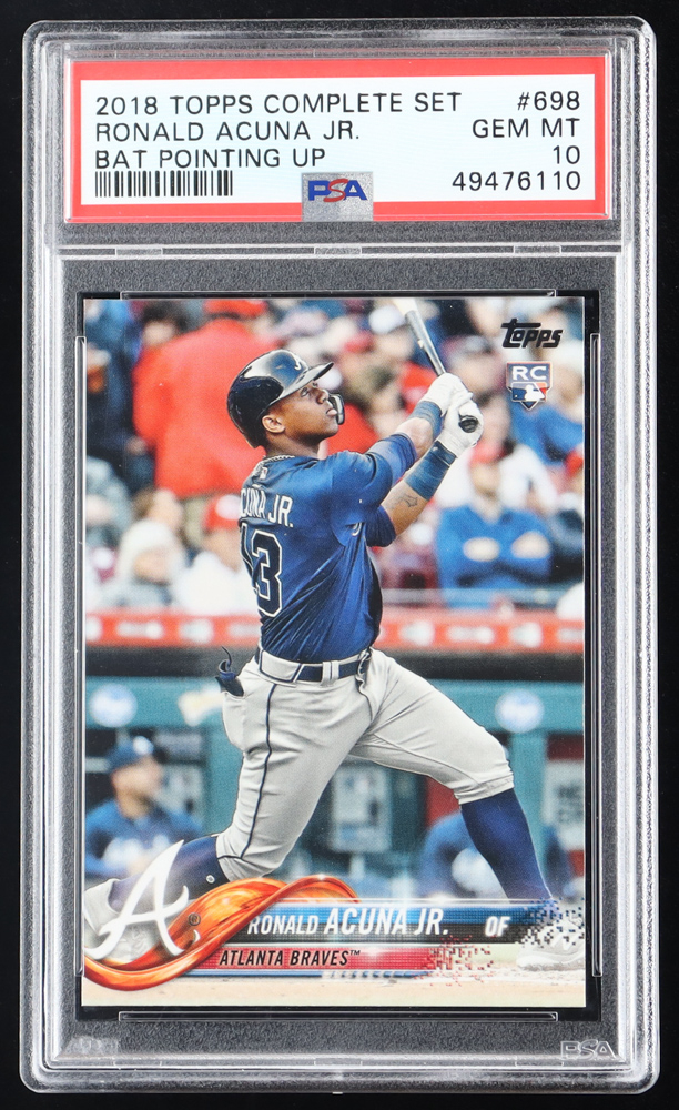 Ronald Acuna Jr. 2018 Topps Base Set Photo Variations #698B RC / Bat ...