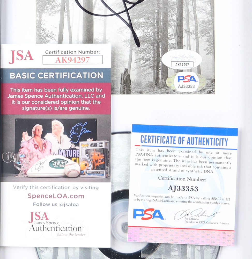 Taylor Swift Signed "Folklore" Custom Framed CD Display (JSA & PSA ...