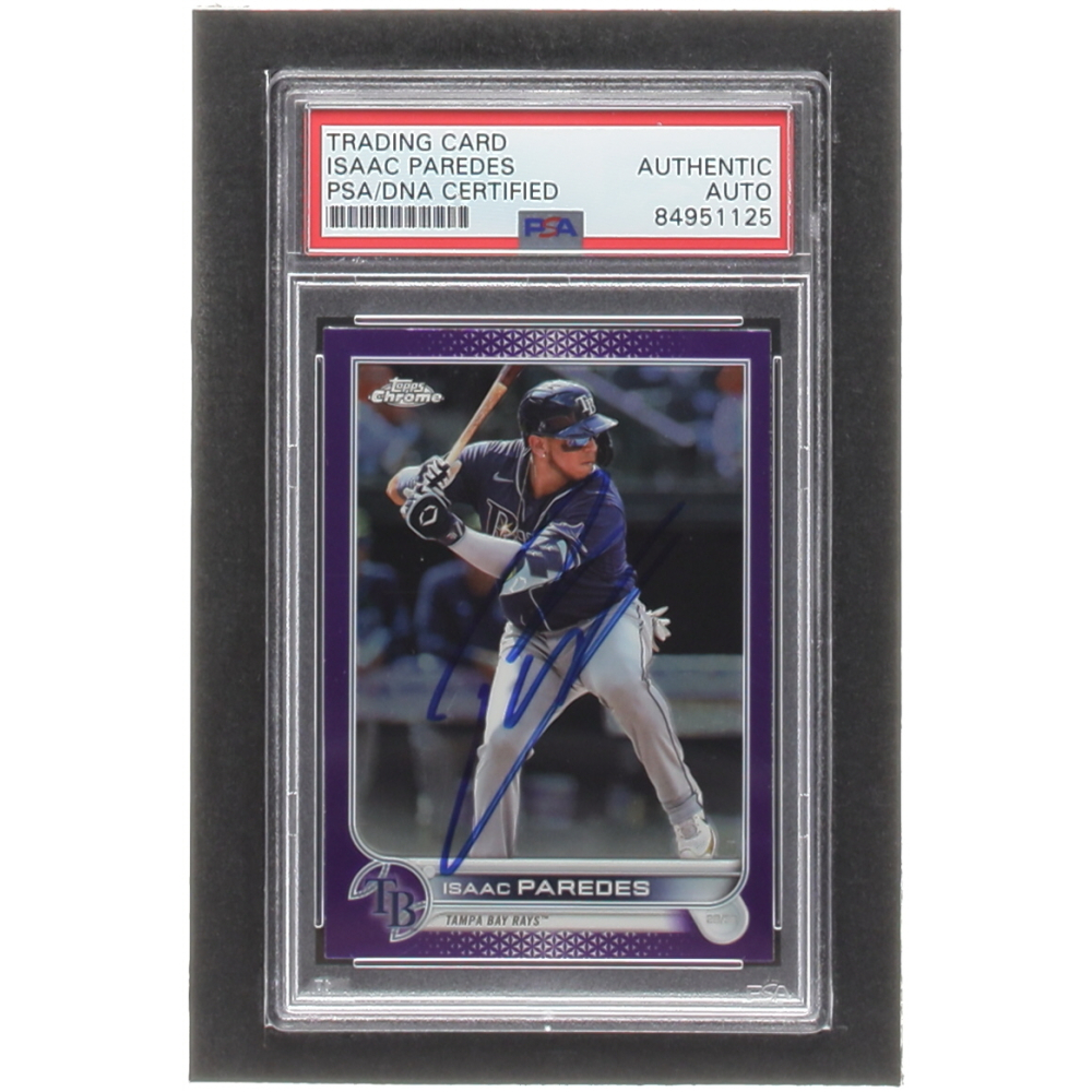 Isaac Paredes Signed 2022 Topps Chrome Update Purple Refractors #USC193 ...