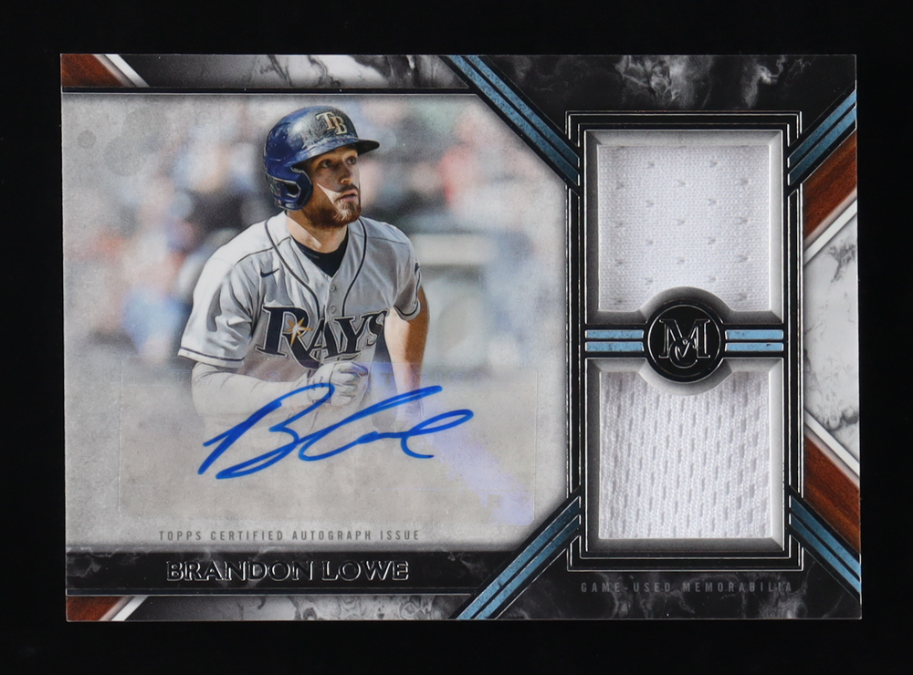 Brandon Lowe 2022 Topps Museum Collection Signature Swatches Dual Relic ...
