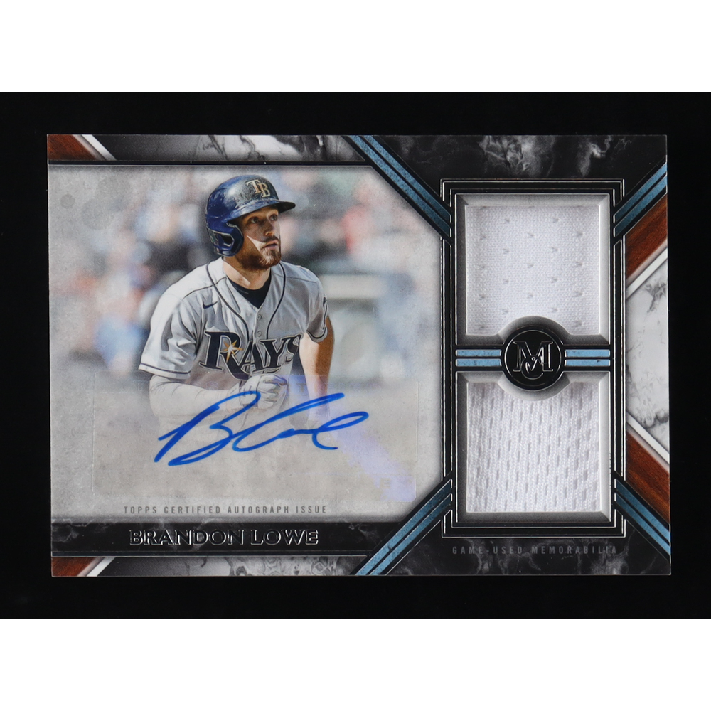 Brandon Lowe 2022 Topps Museum Collection Signature Swatches Dual Relic ...