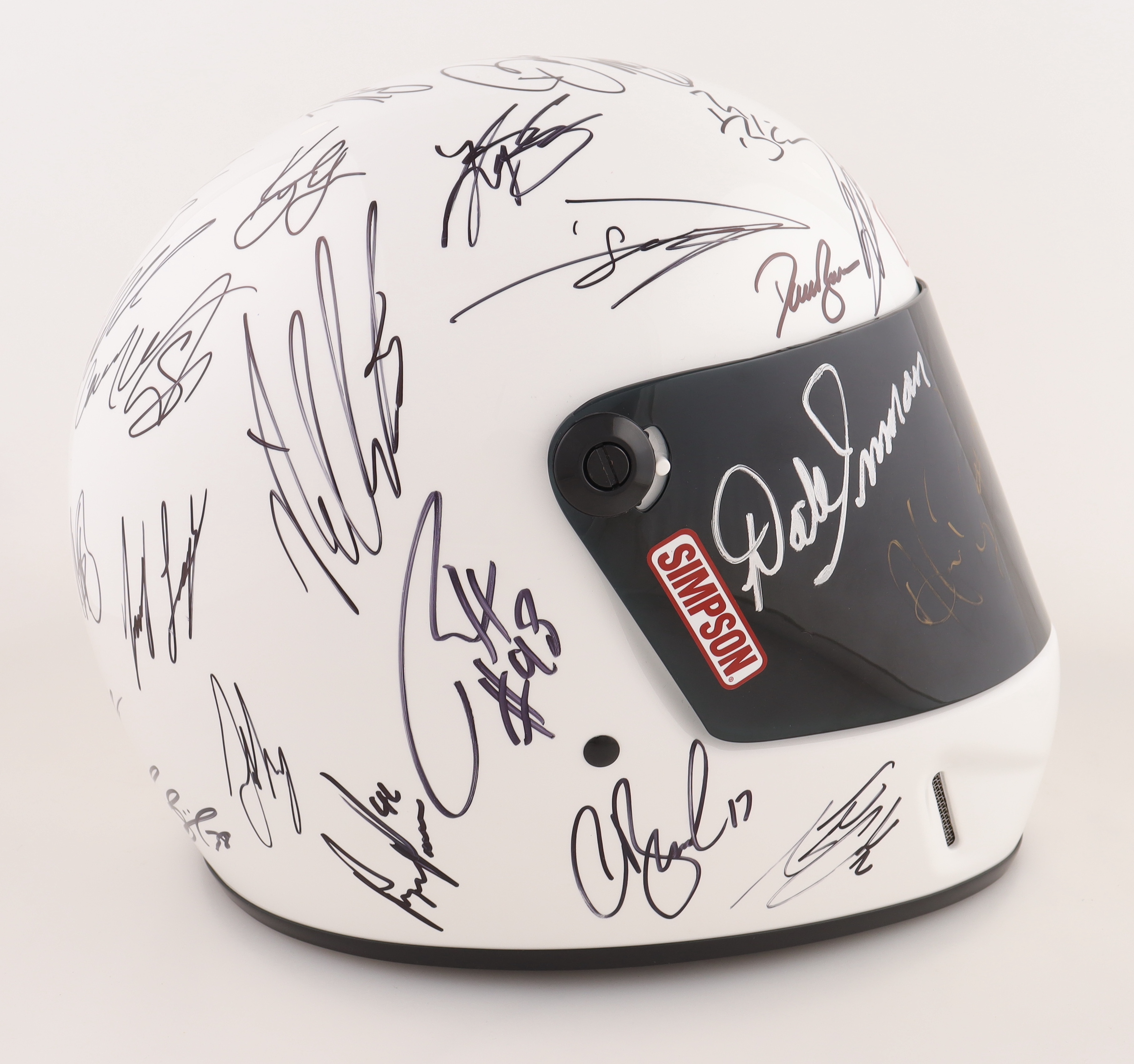 NASCAR Greats Simpson Full-Size Racing Helmet Signed by (48) with ...