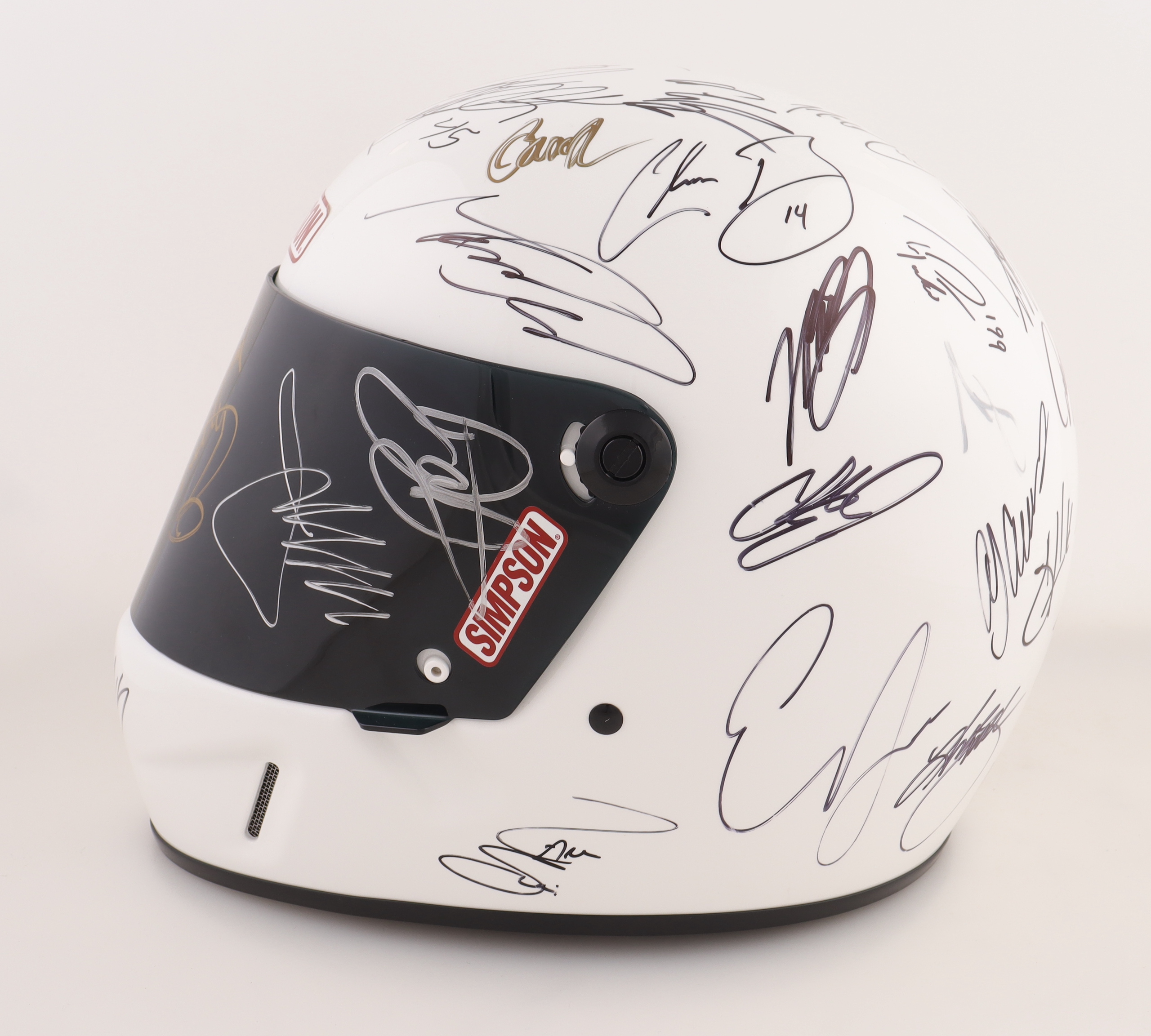 NASCAR Greats Simpson Full-Size Racing Helmet Signed by (48) with ...