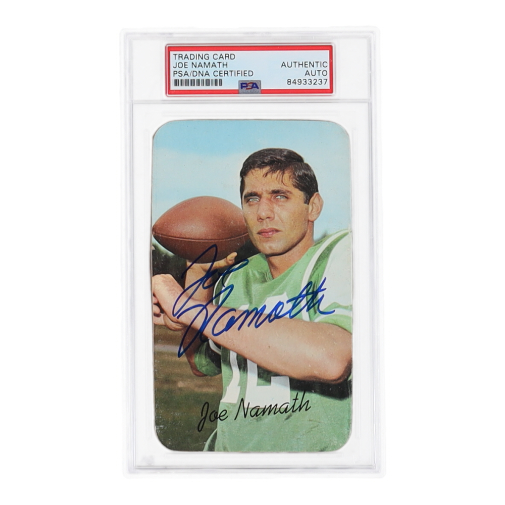 Joe Namath Signed 1970 Topps Super #33 SP (PSA) | Pristine Auction