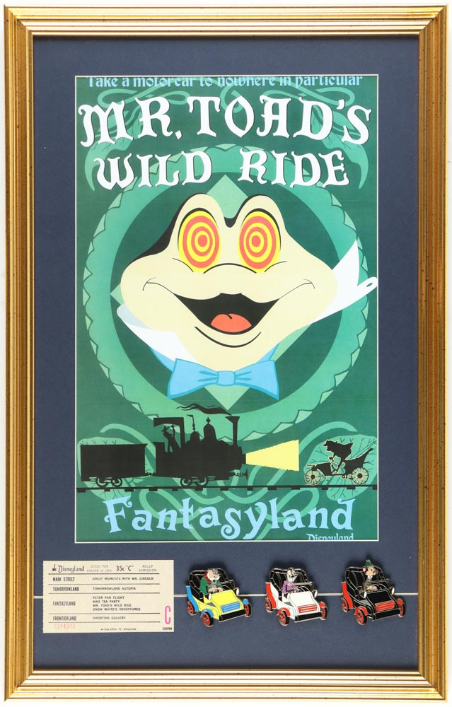 Disneyland "Mr. Toad's Wild Ride" Fantasyland Custom Framed Poster ...
