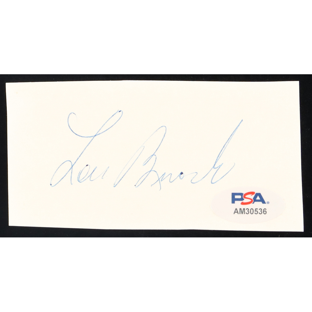Lou Brock Signed 2x4 Cut (PSA) | Pristine Auction