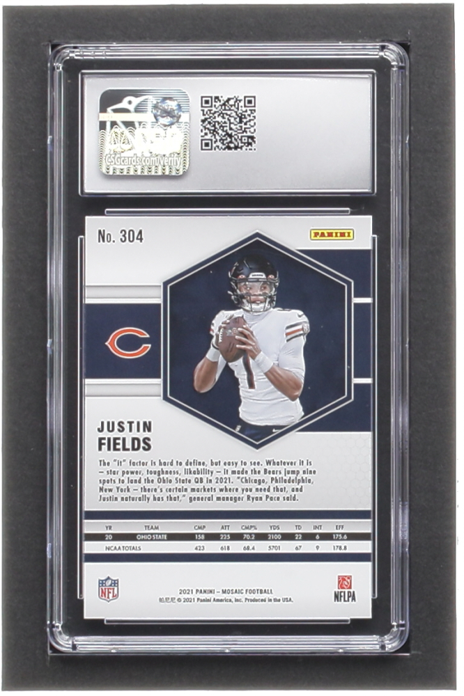 Justin Fields 2021 Panini Mosaic #304 (CSG 10) | Pristine Auction