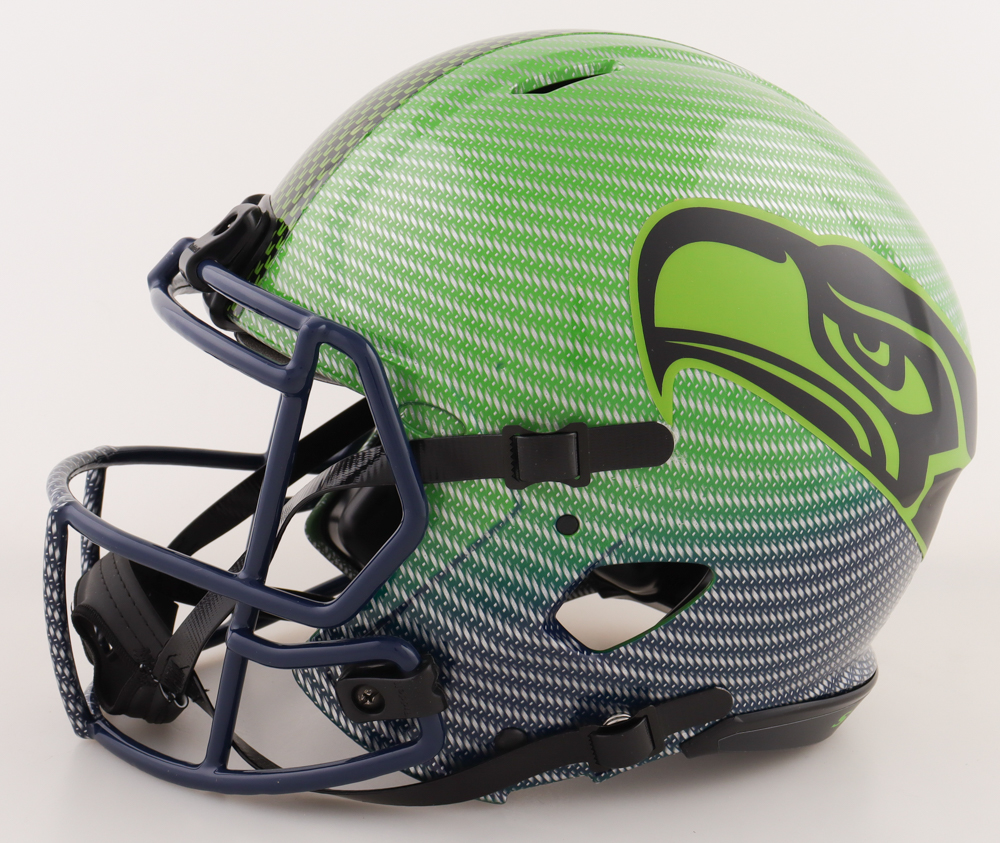 Shaun Alexander Signed Seahawks Full-Size Authentic Flash Alternate ...