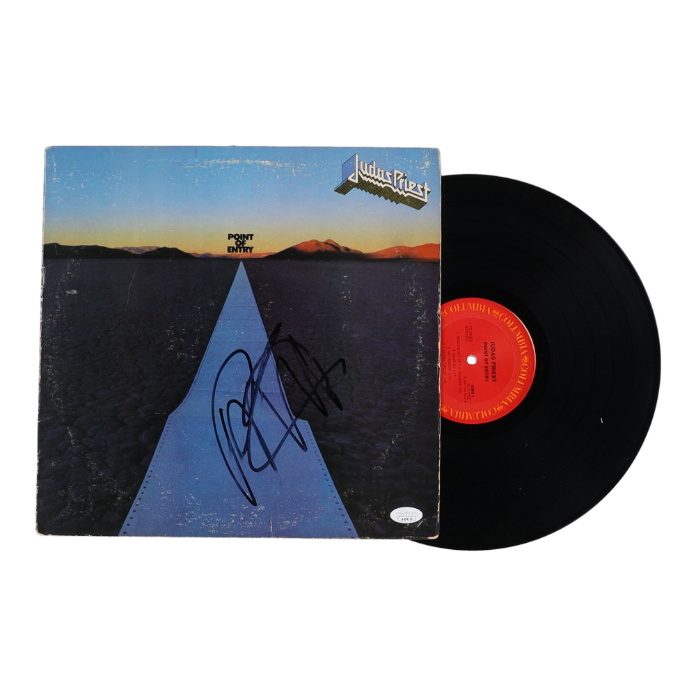 Rob Halford Signed Judas Priest "Point of Entry" Vinyl Record Album ...