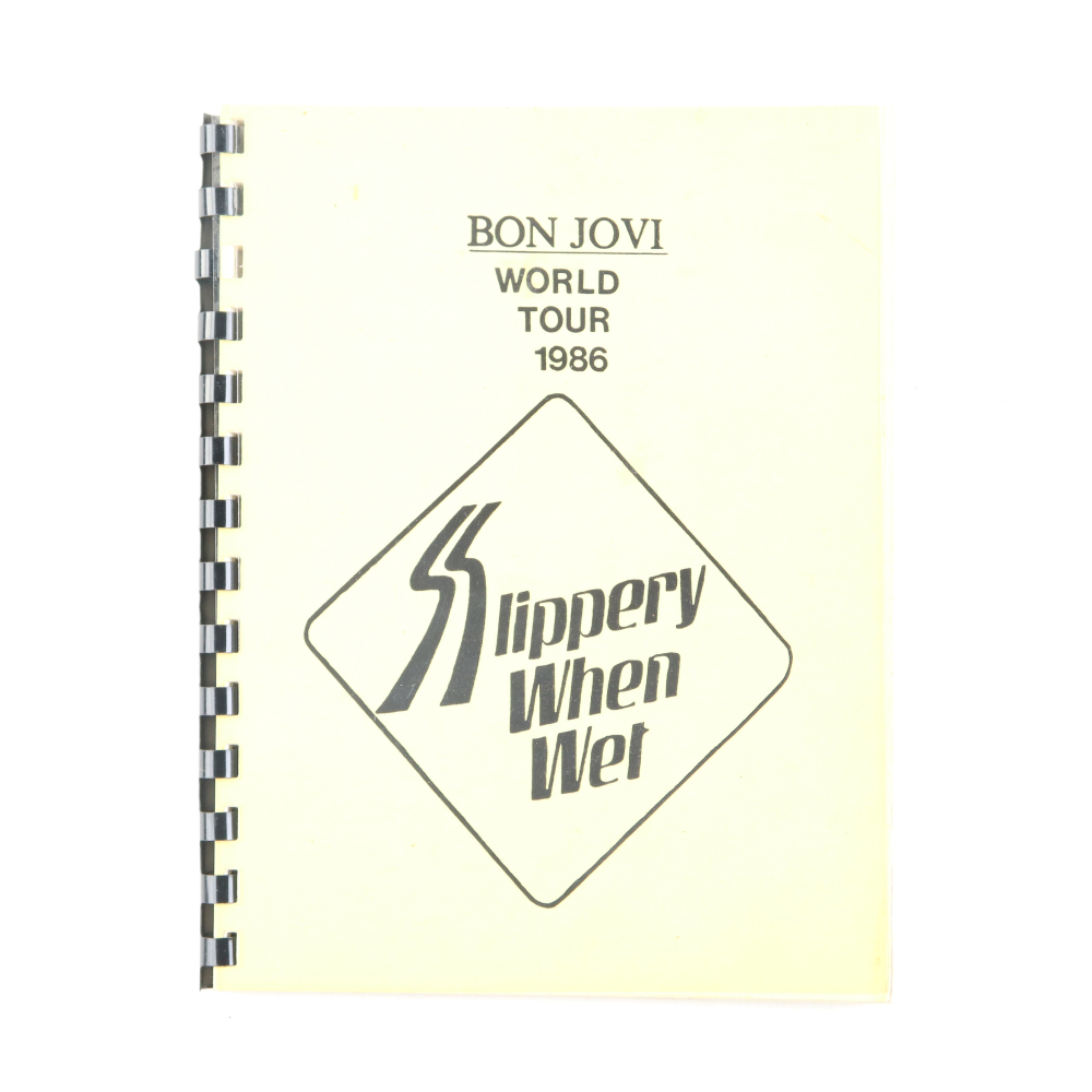 1986 Bon Jovi "Slippery When Wet" World Tour Itinerary Booklet ...
