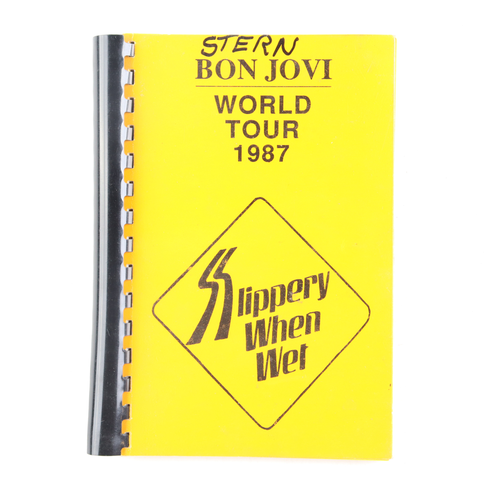 1987 Bon Jovi "Slippery When Wet" World Tour Itinerary Booklet ...