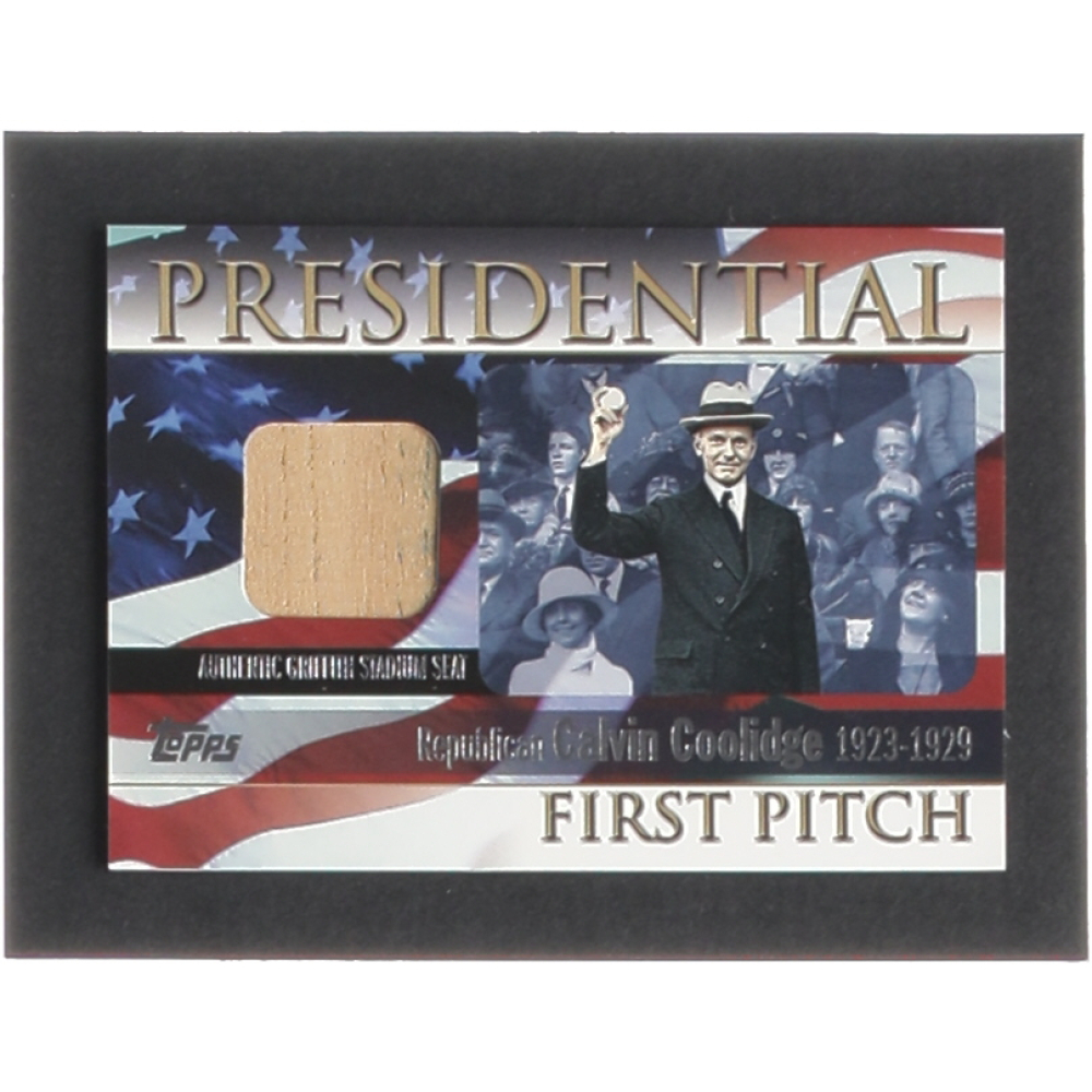 Calvin Coolidge 2004 Topps Presidential First Pitch Seat Relics #CC ...