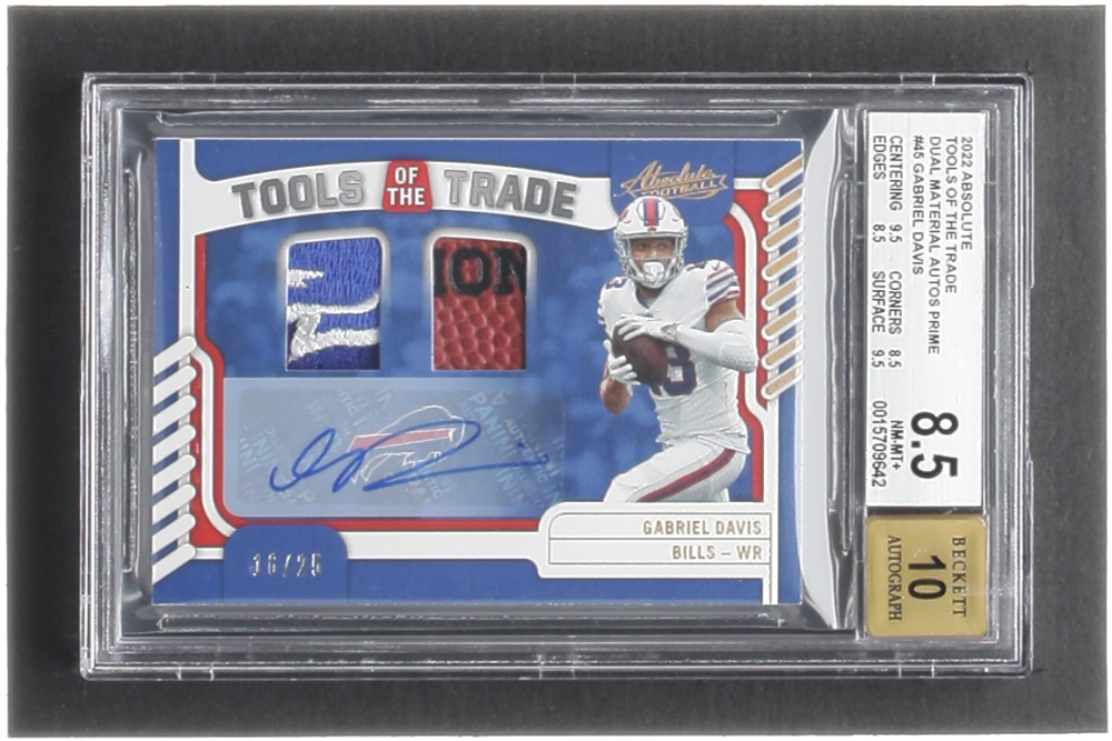 Gabriel Davis 2022 Absolute Tools of the Trade Dual Material Autographs ...