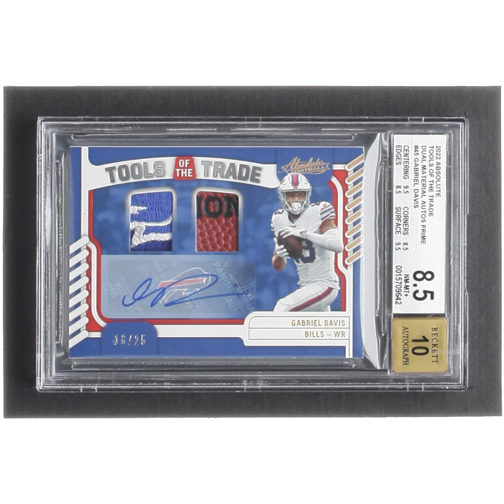 Gabriel Davis 2022 Absolute Tools of the Trade Dual Material Autographs ...
