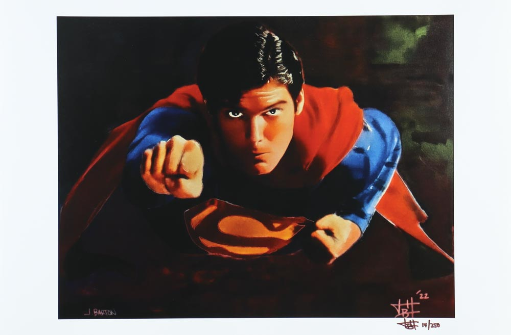 Christopher Reeve - Superman - Joshua Barton Signed LE 12x18 Lithograph ...