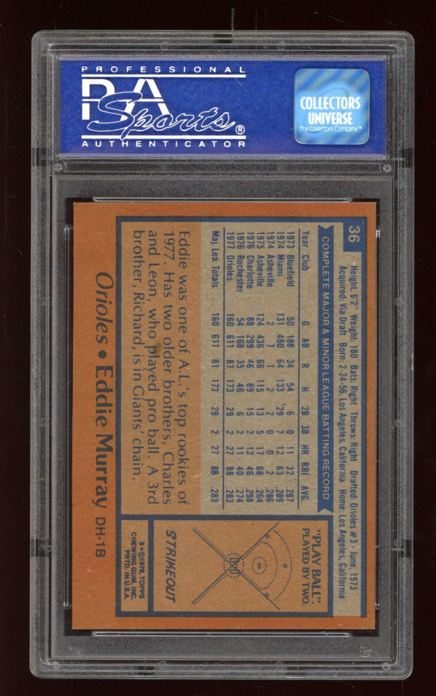 Eddie Murray 1978 Topps All Star Rookie #36 (7 PSA) | Pristine Auction