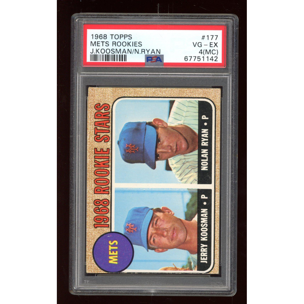 Jerry Koosman & Nolan Ryan 1968 Topps Mets Rookies #177 (4MC PSA ...
