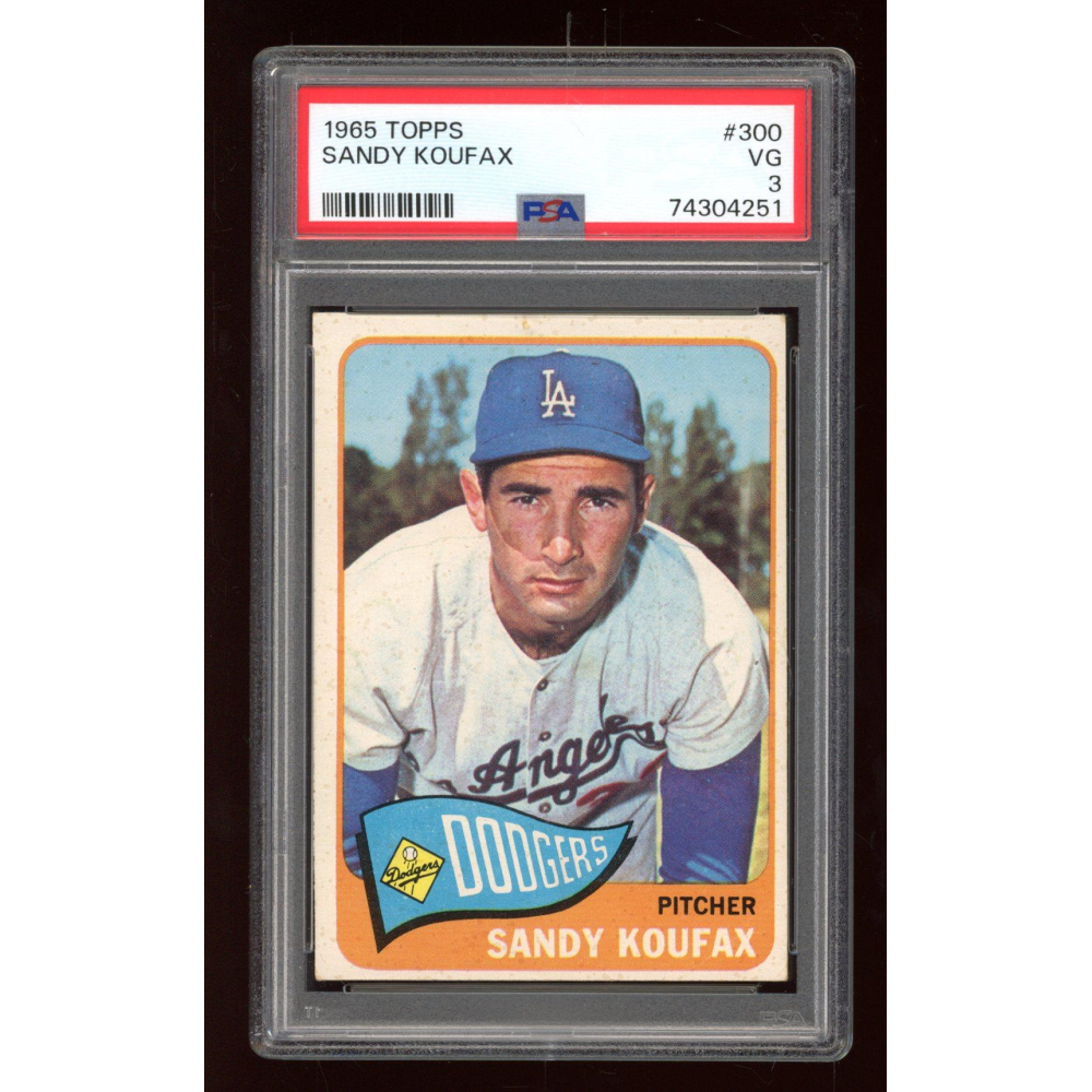 Sandy Koufax 1965 Topps #300 (3 PSA) | Pristine Auction