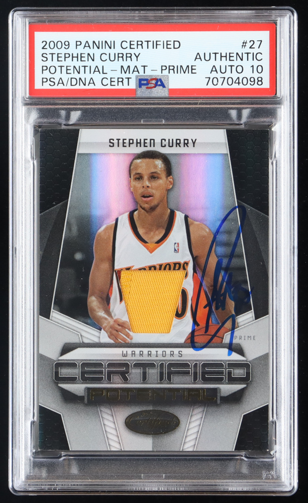Stephen Curry Signed 2009-10 Certified Potential Materials Prime #27 ...