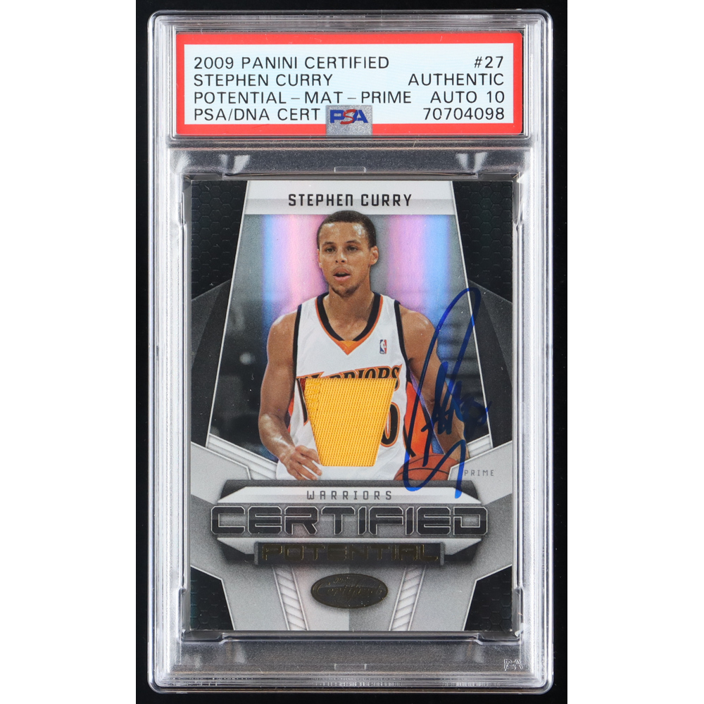 Stephen Curry Signed 2009-10 Certified Potential Materials Prime #27 ...