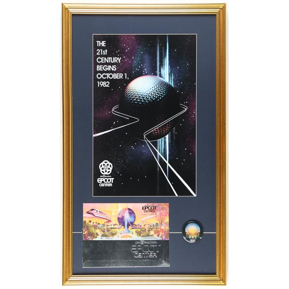 Walt Disney's Original EPCOT Center Custom Framed Print Display with ...