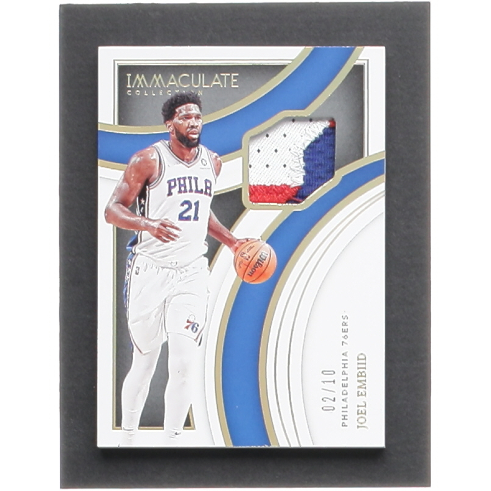 Joel Embiid 2021-22 Immaculate Collection Swatches Gold #13 #02/10 ...
