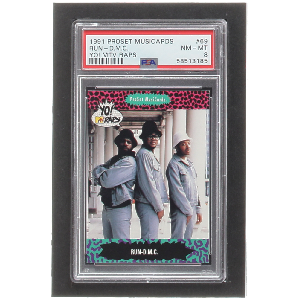 Run-D.M.C. 1991 Pro Set YO! MTV Raps Complete Series #69 (PSA 8 ...