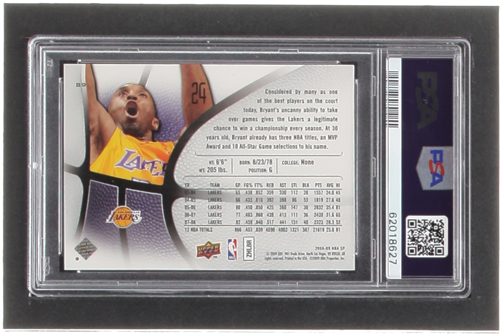Kobe Bryant 2008-09 SP Authentic #89 (PSA 9) | Pristine Auction