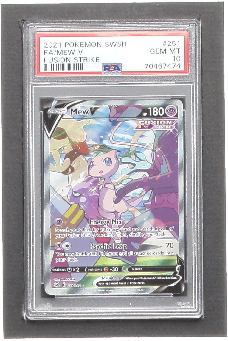 Mew V Pokemon 2021 Fusion Strike #251 (PSA 10) | Pristine Auction