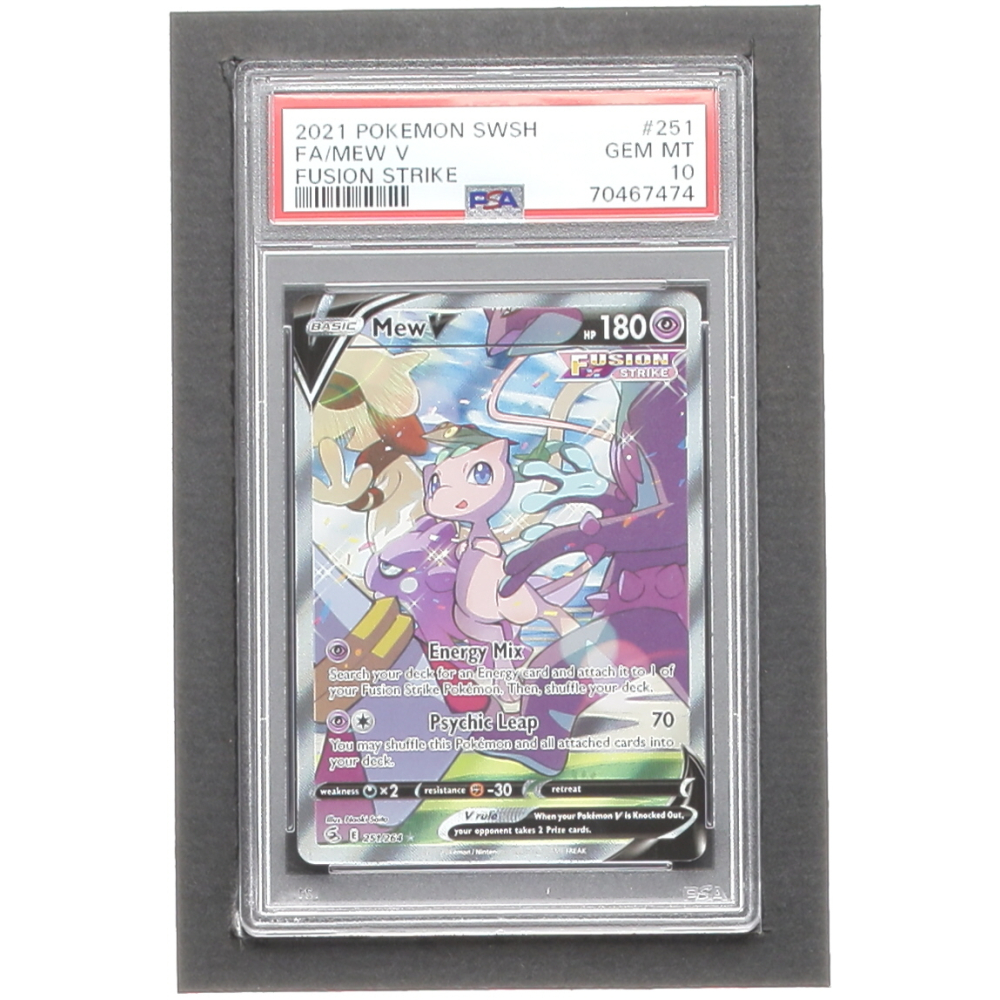 Mew V Pokemon 2021 Fusion Strike #251 (PSA 10) | Pristine Auction