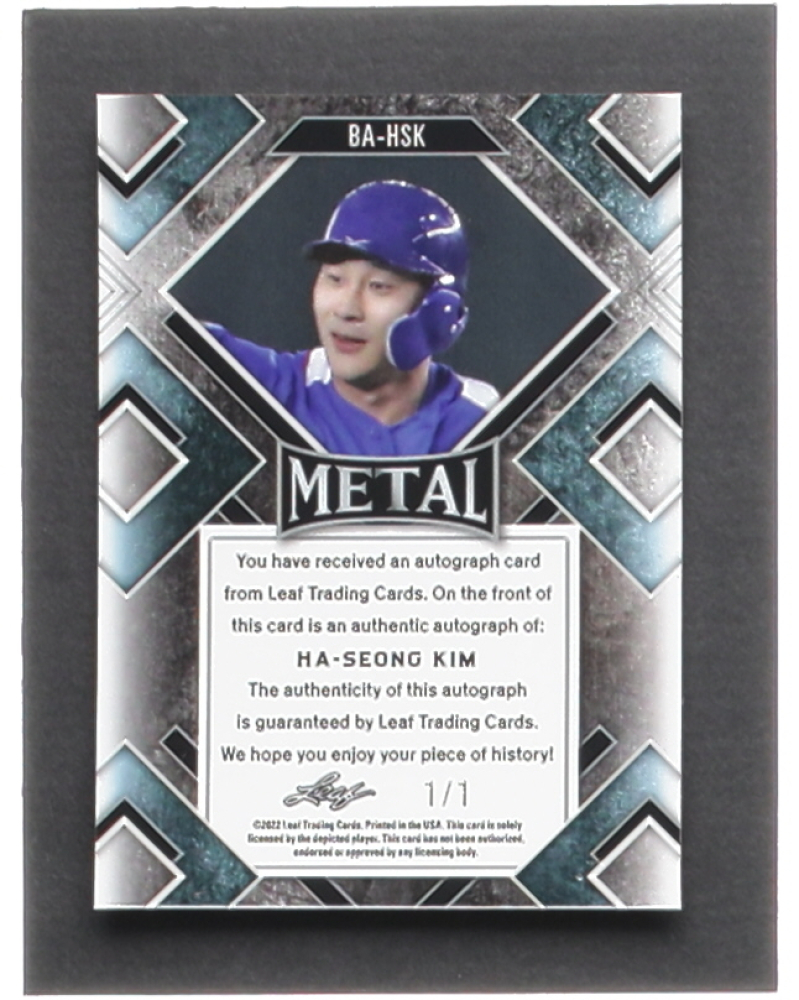 Kim Ha-seong 2022 Leaf Metal Draft Autographs Red Super #BAHSK #1/1 ...