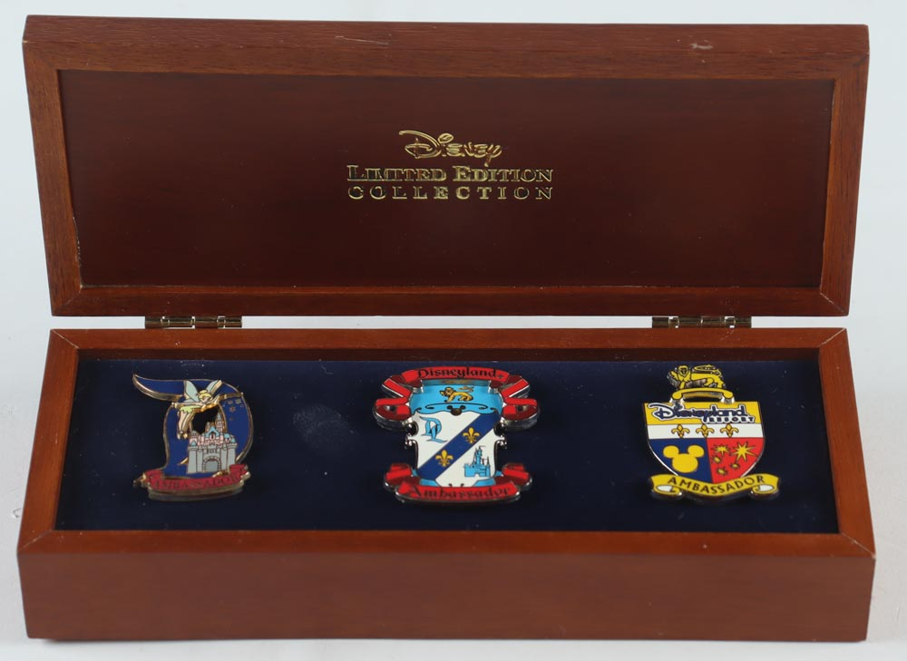 Disneyland Ambassador Pin Set with Wooden Case | Pristine Auction