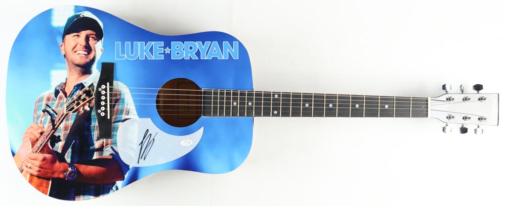 Luke Bryan Signed 38" Acoustic Guitar (AutographCOA) | Pristine Auction