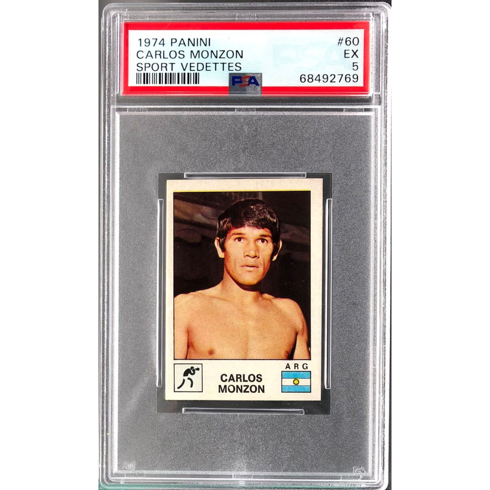 Carlos Monzon 1974 Panini Sport Vedettes #60 (PSA EX 5) | Pristine Auction
