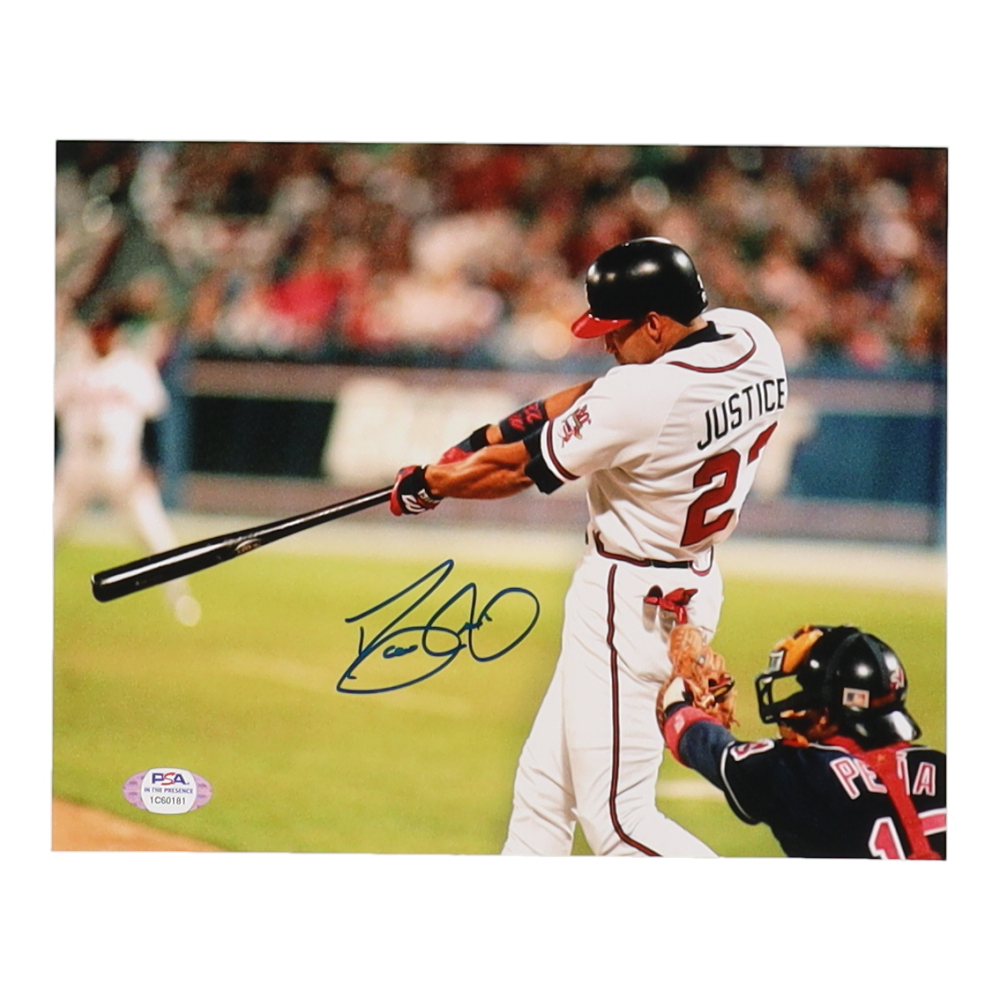 David Justice Signed Braves 8x10 Photo (PSA) | Pristine Auction