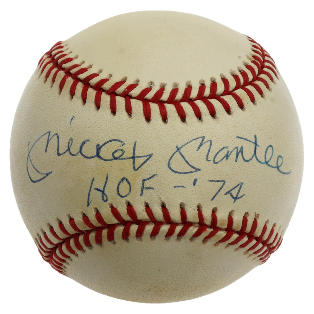 Mickey Mantle Signed OAL Baseball Inscribed "HOF - '74" (PSA LOA ...