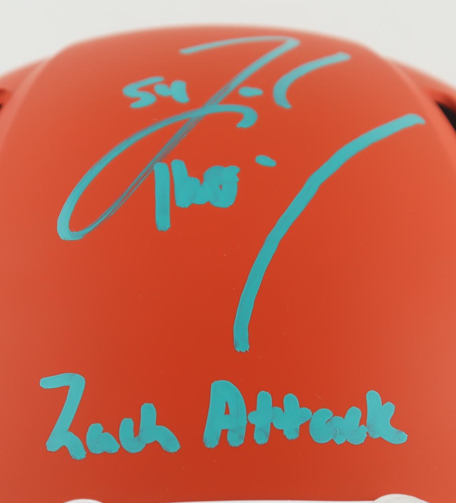 Zach Thomas Signed Dolphins Full Size Amp Alternate Speed Helmet ...