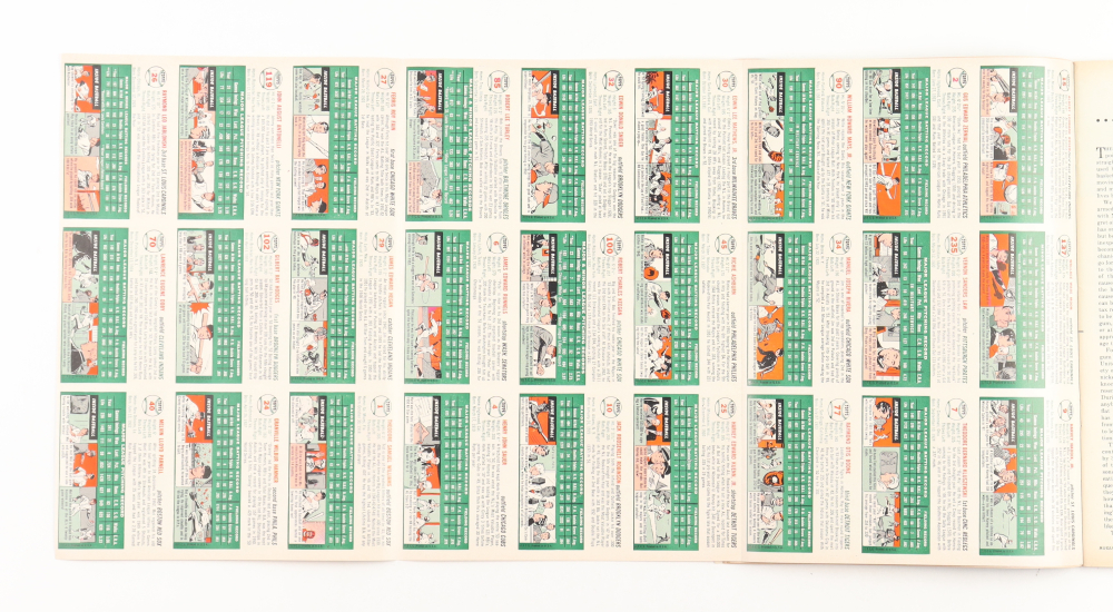 August 16, 1954 "Sports Illustrated" With 1954 Topps Uncut Sheet Fold ...