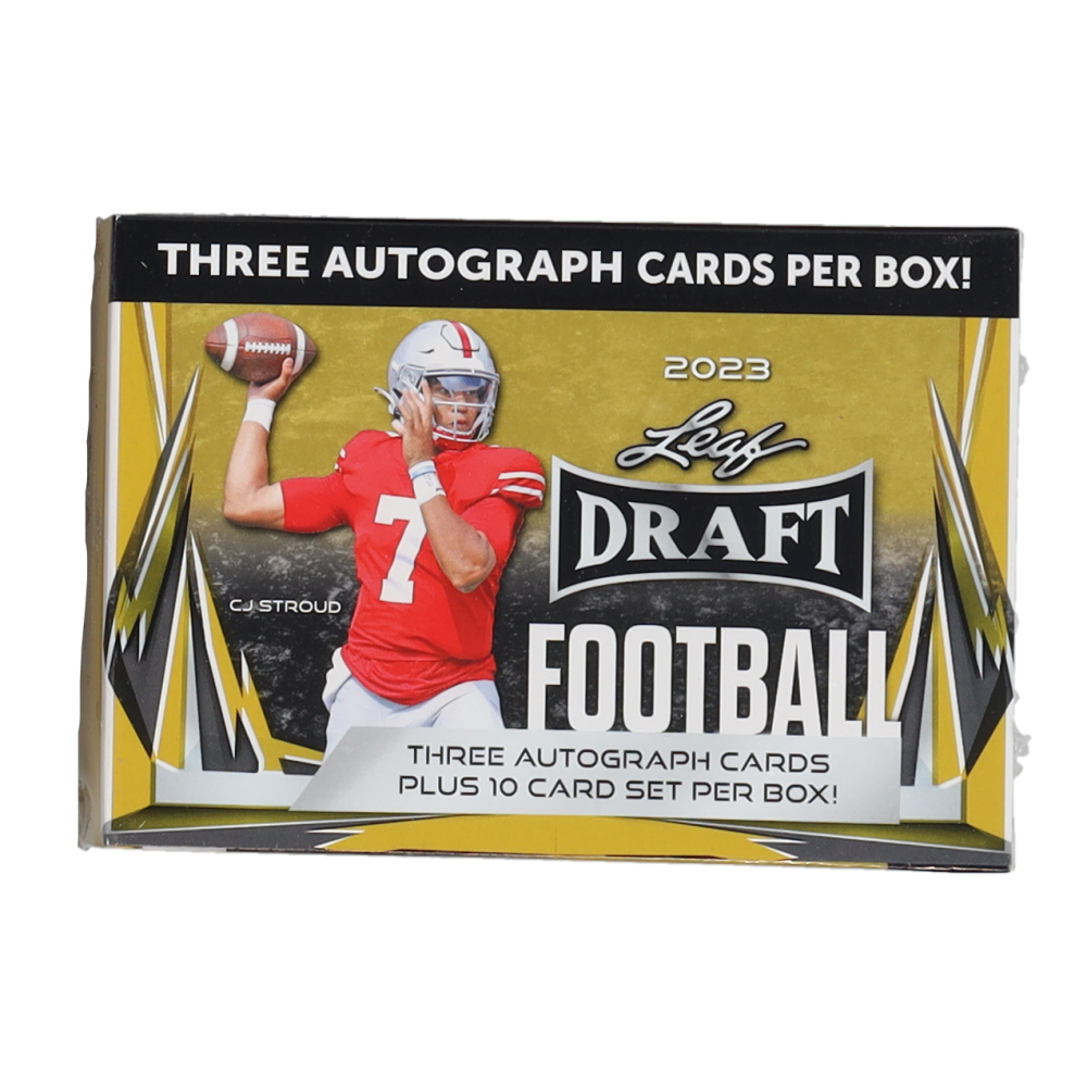 2023 Leaf Draft Football Blaster Box with (10) Cards | Pristine Auction