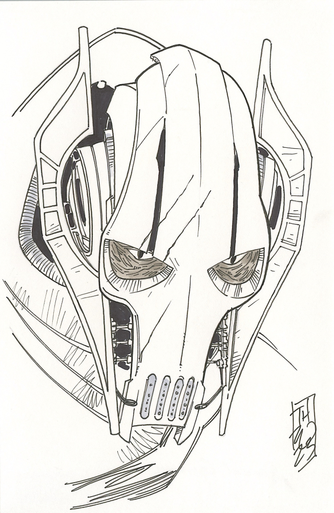General Grievous | Star Wars - Signed ORIGINAL Drawing by Tom Hodges (1 ...