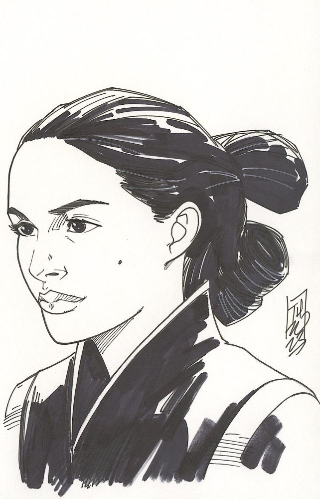 Padme Amidala | Star Wars - Signed ORIGINAL Drawing by Tom Hodges (1/1 ...