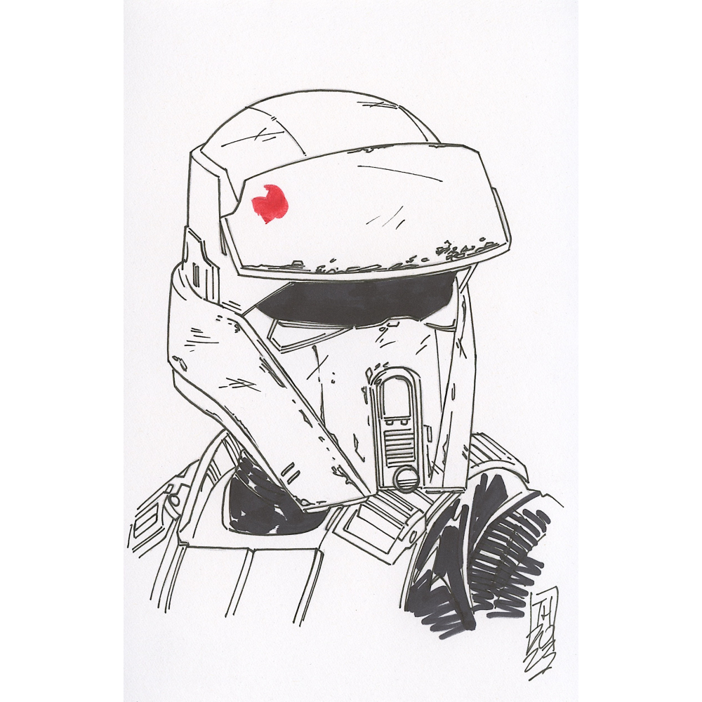Imperial Shore Trooper | Star Wars - Signed ORIGINAL Drawing by Tom ...