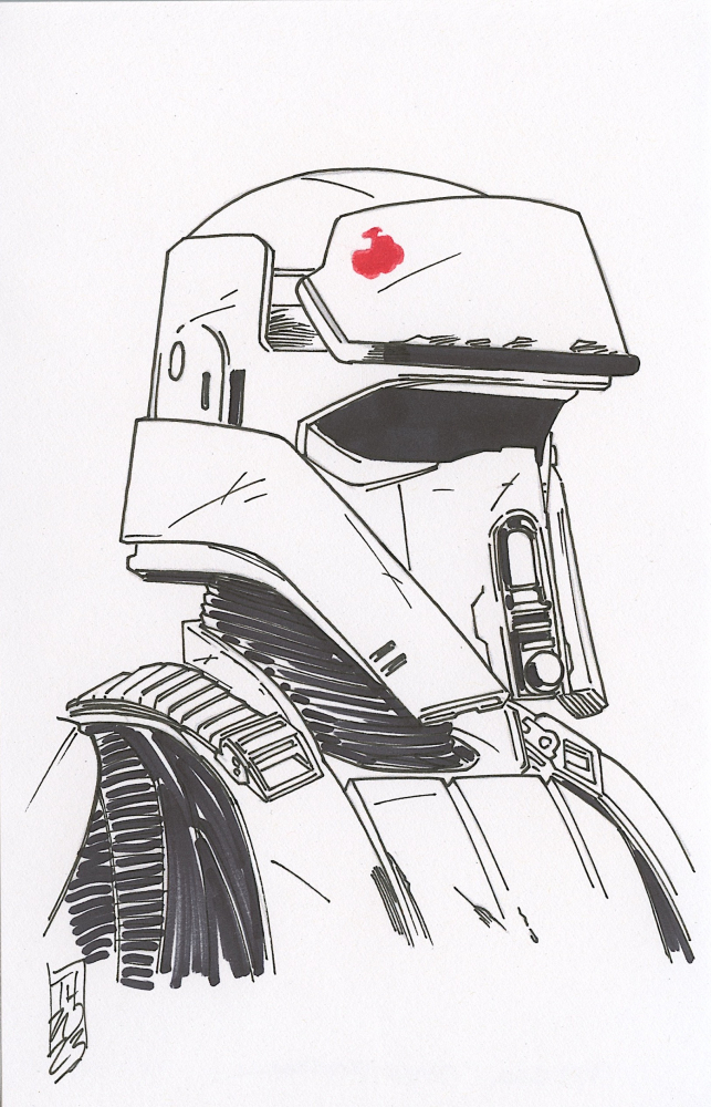 Imperial Shore Trooper | Star Wars - Signed ORIGINAL Drawing by Tom ...
