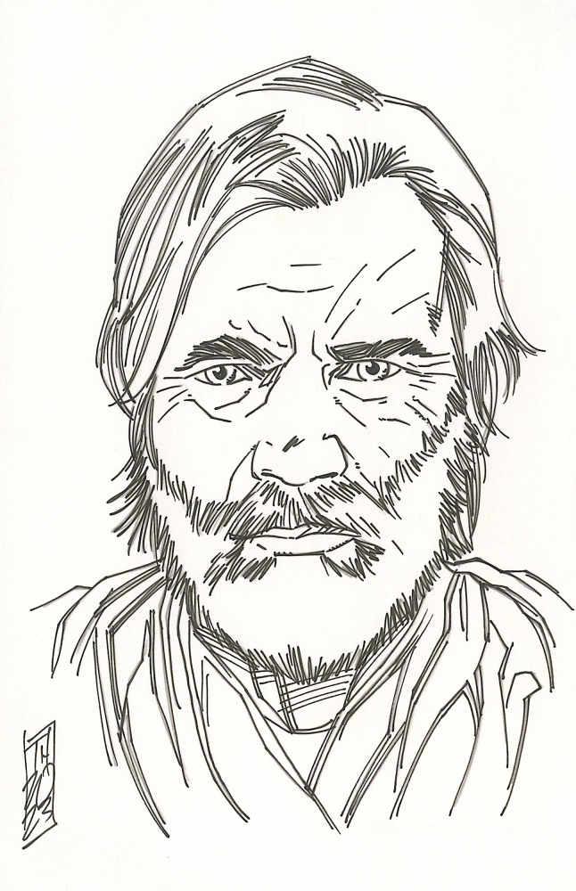 Obi-Wan Kenobi | Star Wars - Signed ORIGINAL Drawing by Tom Hodges (1/1 ...