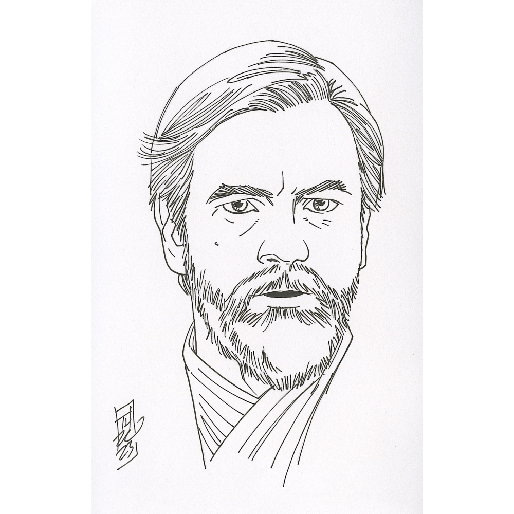 Obi-Wan Kenobi | Star Wars - Signed ORIGINAL Drawing by Tom Hodges (1/1 ...