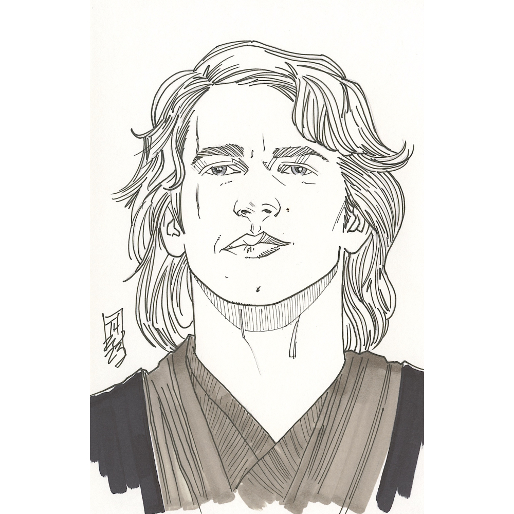 Anakin Skywalker | Star Wars - Signed ORIGINAL Drawing by Tom Hodges (1 ...