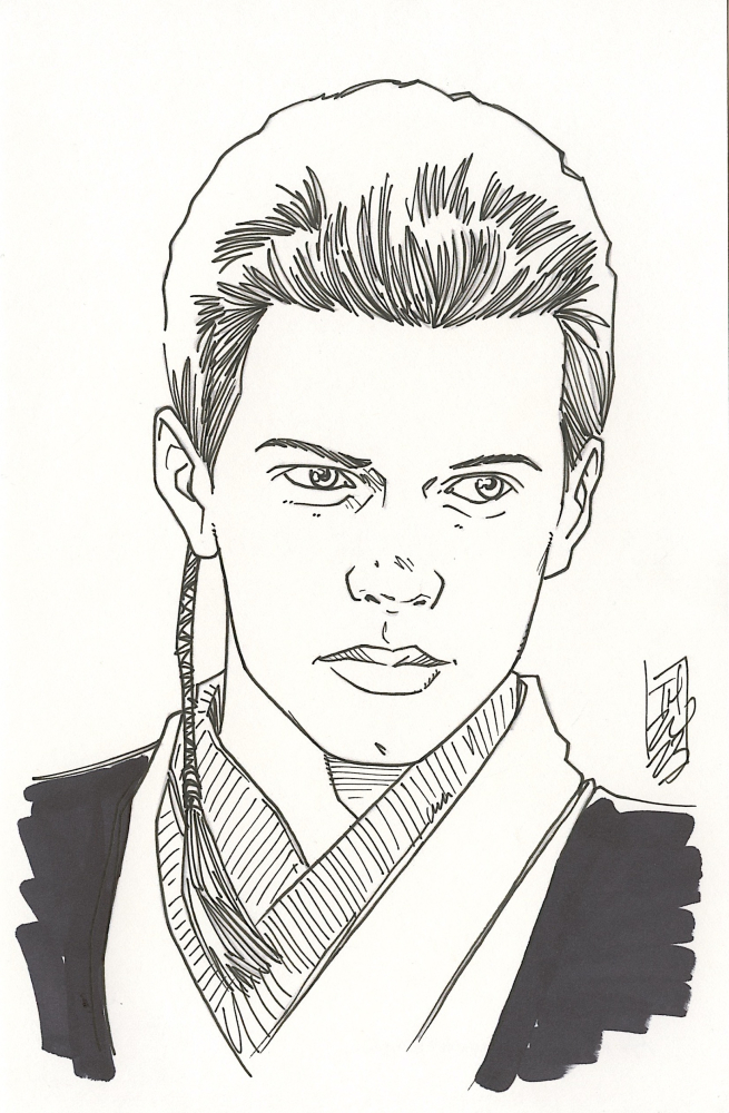 Anakin Skywalker | Star Wars - Signed ORIGINAL Drawing by Tom Hodges (1 ...