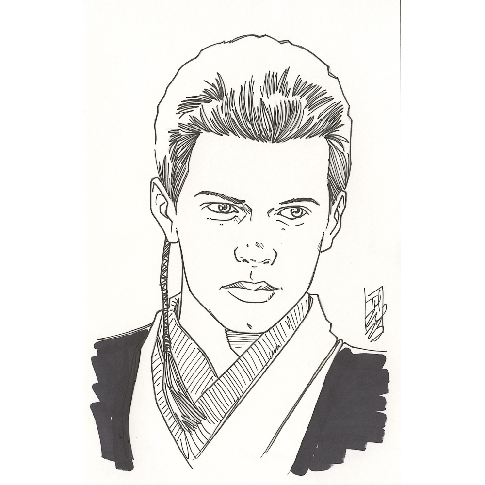 Anakin Skywalker | Star Wars - Signed ORIGINAL Drawing by Tom Hodges (1 ...