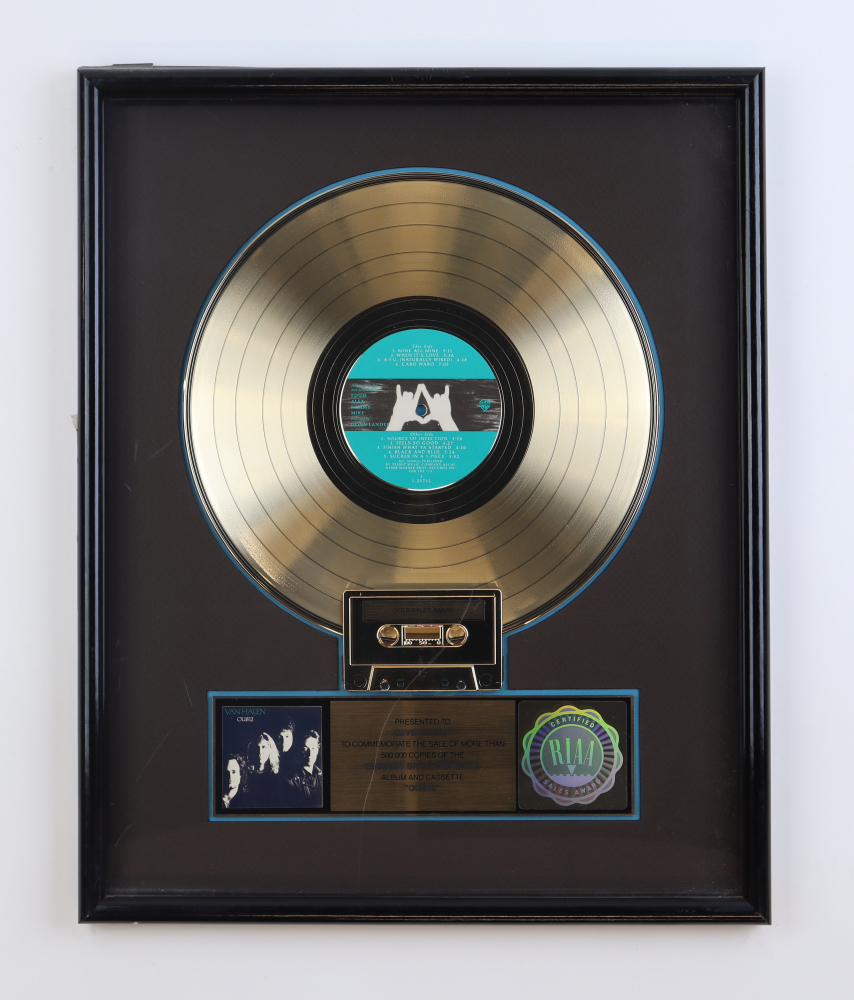 Van Halen "OU812" Custom Framed Gold Vinyl Record Album Display ...